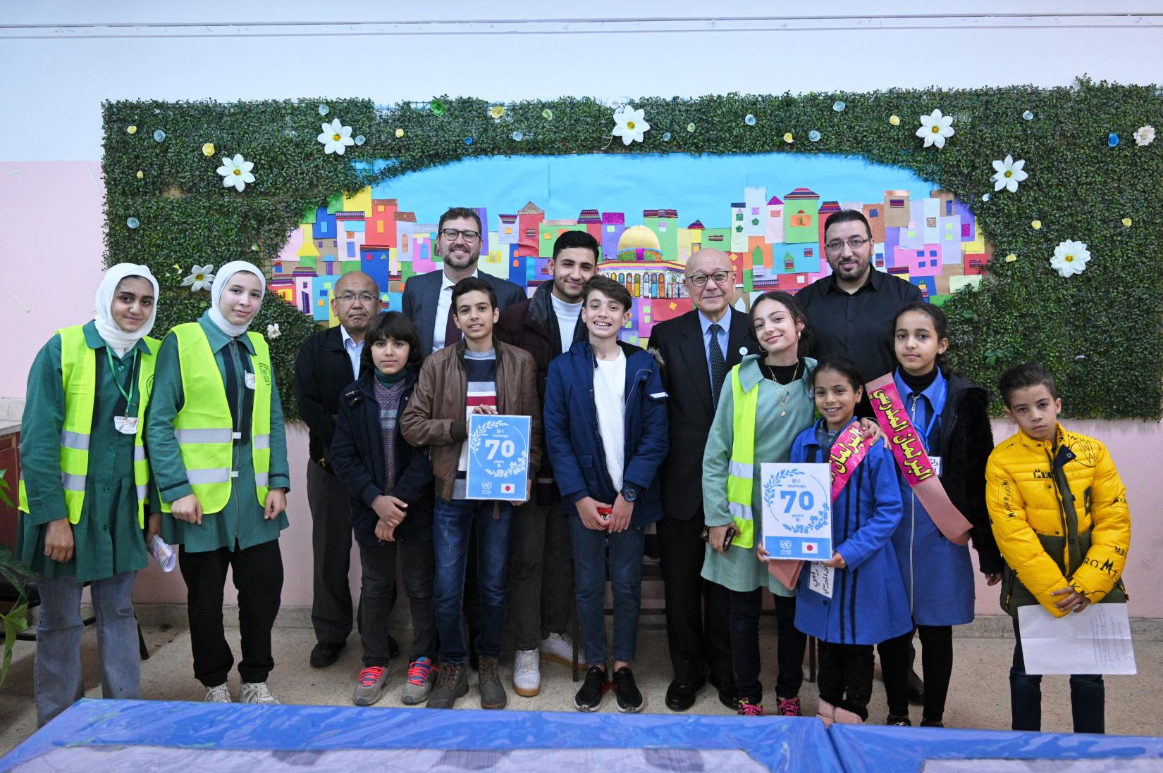 Japanese ambassador visits UNRWA installations to Baqa’a Palestine ...